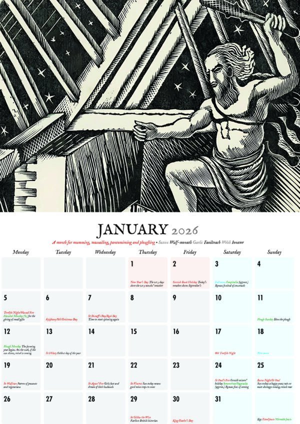 Traditional Year Calendar 2026 - Northern Earth
